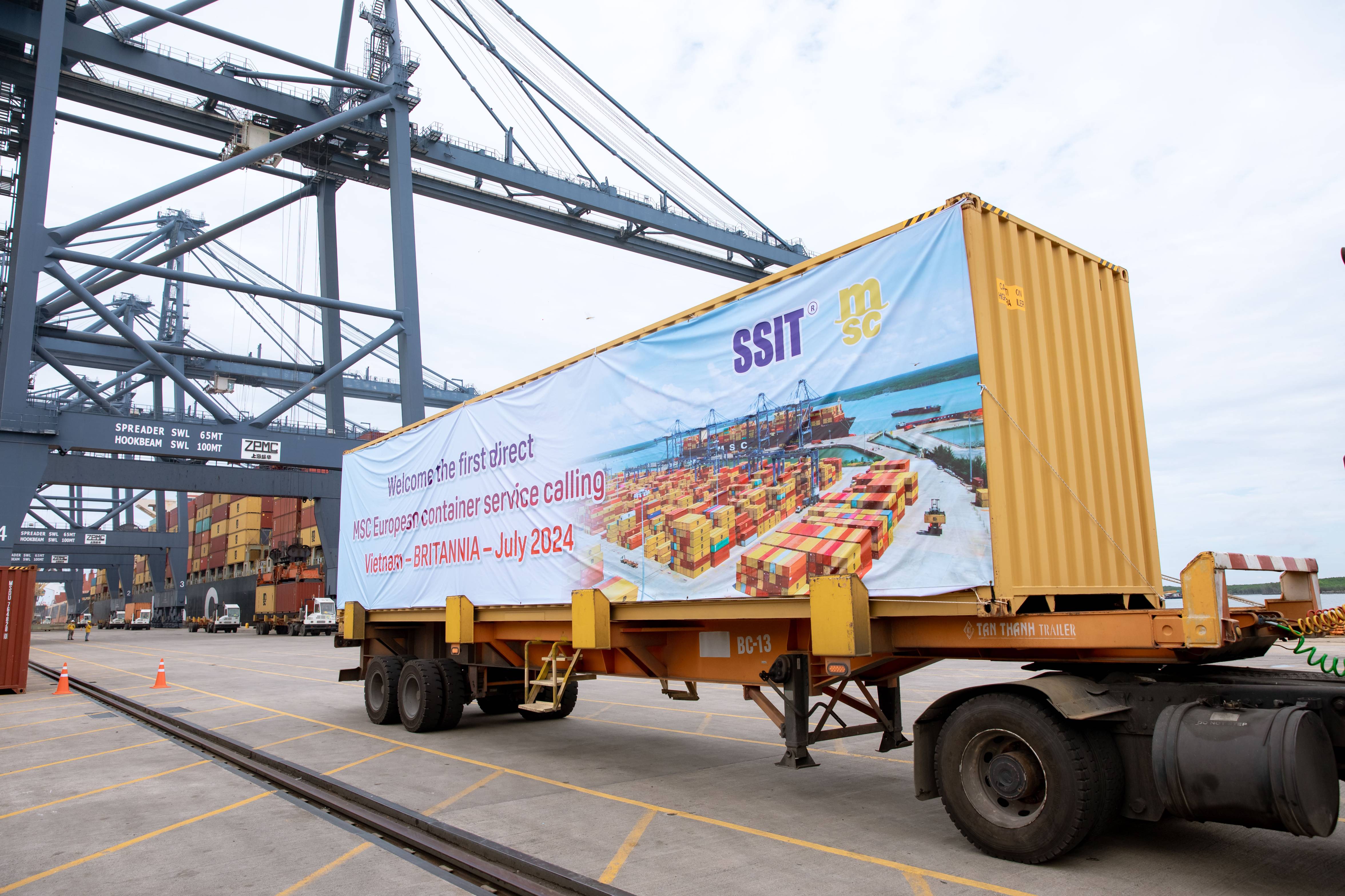 CẢNG SSIT ĐÓN TUYẾN DỊCH VỤ TRỰC TIẾP ĐẾN CHÂU ÂU ĐẦU TIÊN CỦA HÃNG TÀU MSC TẠI VIỆT NAM-BRITANNIA